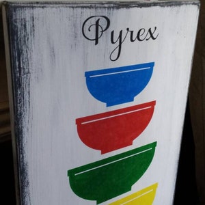Pyrex Wood Sign Rustic Distressed Wood Large Wall Hanging Primitive ...