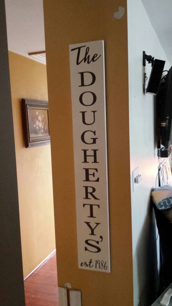 Personalized Extra Large Porch Sign Vertical Entryway Wood - Etsy