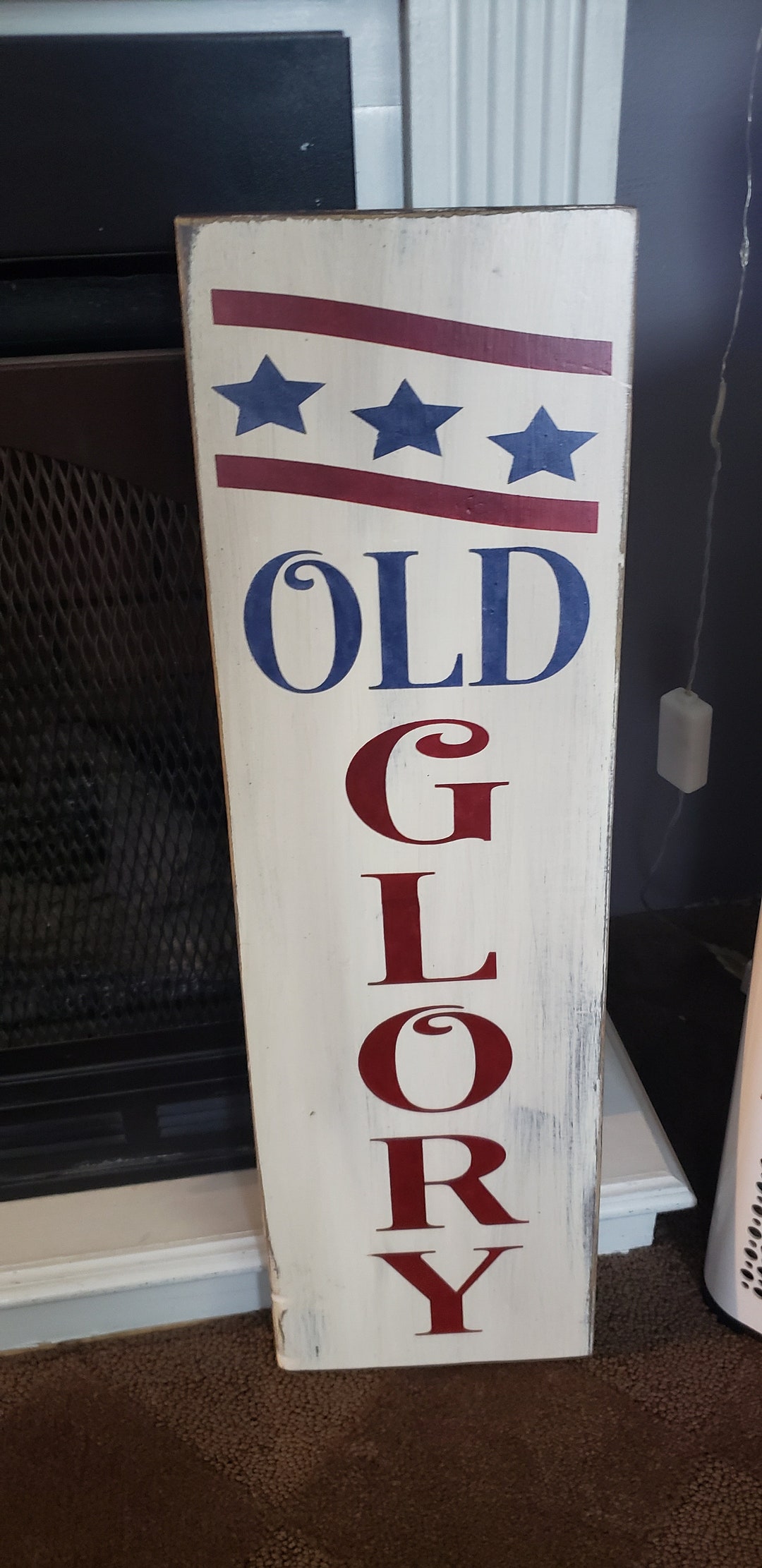 Old Glory Sign America Porch Sign Rustic Wood Sign Pariotic Decor Land ...