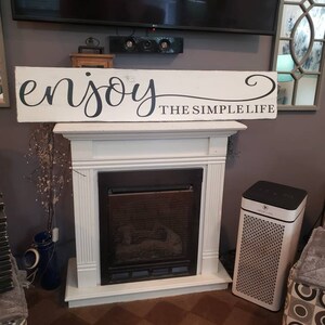 Enjoy the Simple Life Sign Horizontal Wall Hanging Porch Sign Rustic ...