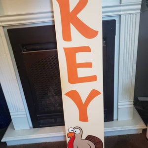 Turkey Porch Sign Hi Turkey Sign Reversible Vertical Sign Porch Leaner ...