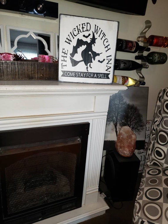 The Wicked Witch Inn Stay For A Spell Verticle Porch Sign Funny ...