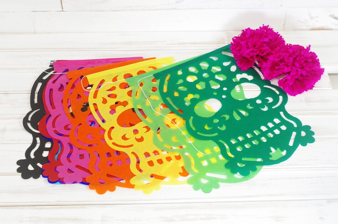 Guide to Papel Picado With Mexican Skull for Day of the Dead - Etsy