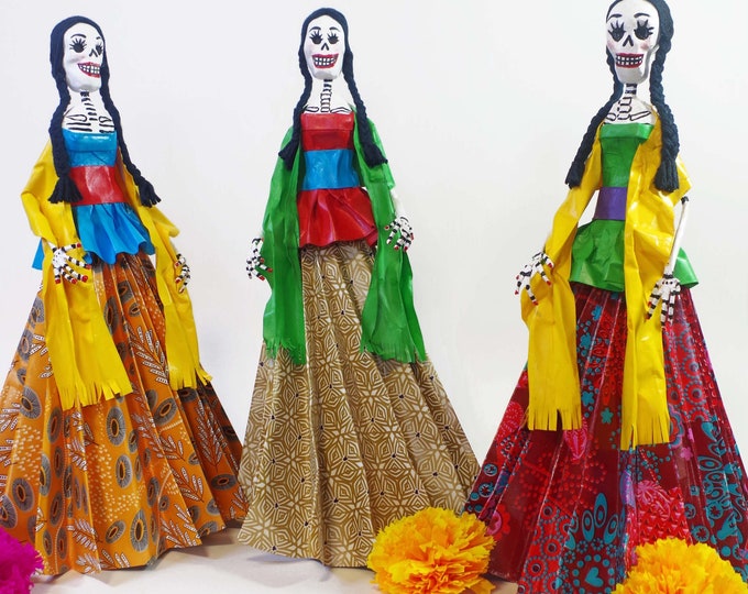 Catrinas Made of Paper Mache Mari Catrina Model, Mexican Skulls. - Etsy