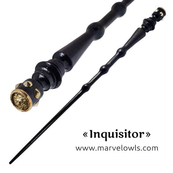INQUISITOR Wizard Wand Carpathian Beech Wood Brass - Etsy