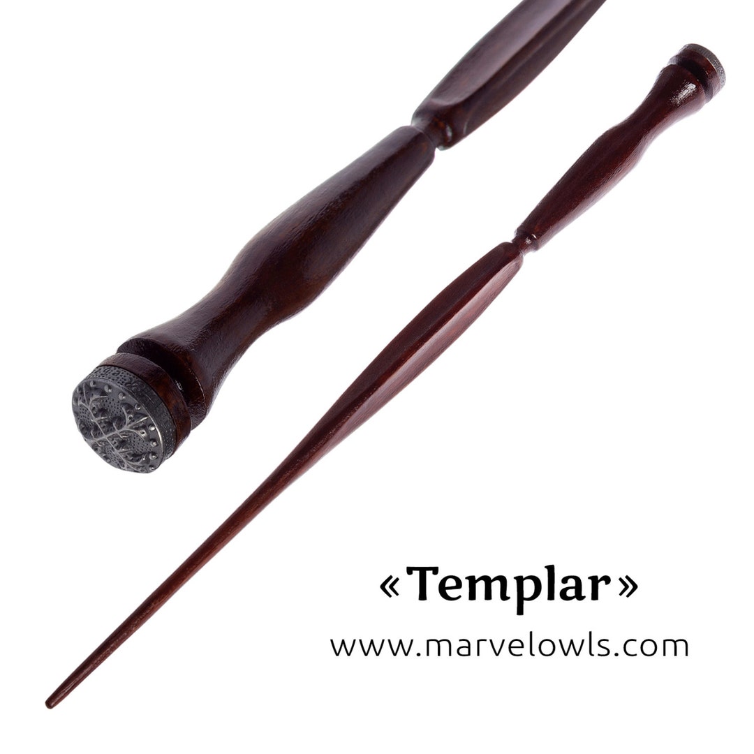 TEMPLAR Wizard Wand Carpathian Beech Wood, Iron Marvelowls - Etsy
