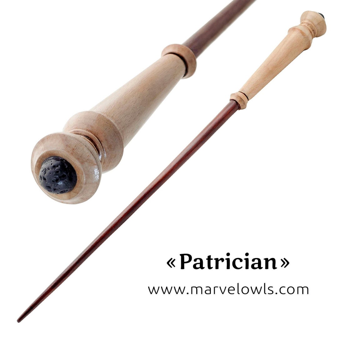 PATRICIAN Wizard Wand Carpathian Beech Wood, Volcanic Lava Marvelowls ...
