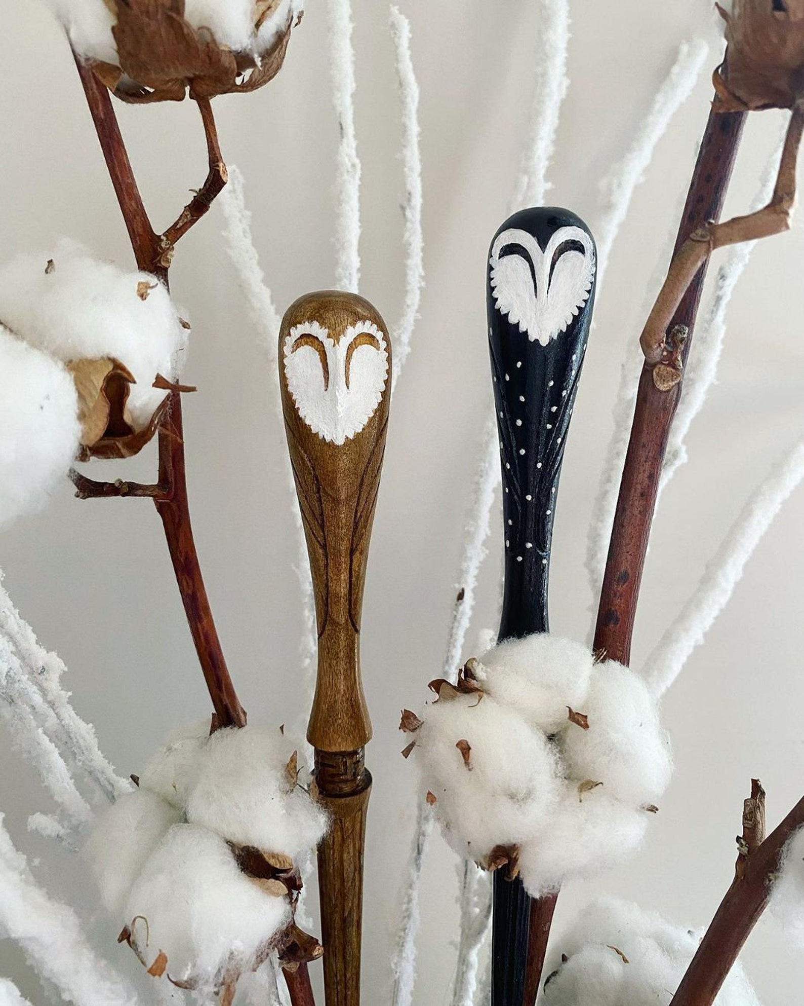 THE GOLDEN OWL Wizard Wand Carpathian Beech Wood 100% - Etsy