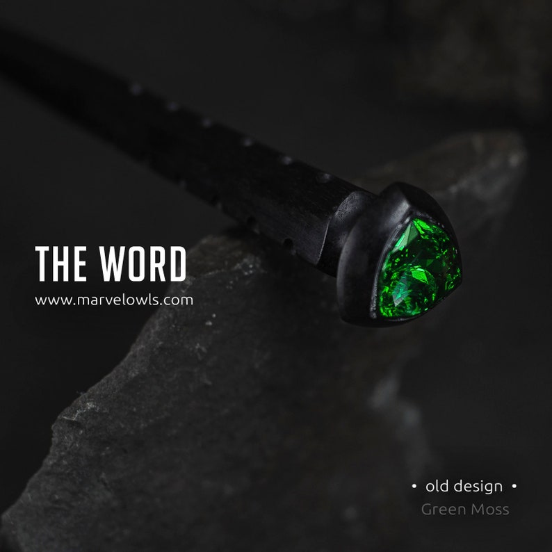 THE WORD Wizard Wand Ebony Wood Swarovski Crystals - Etsy