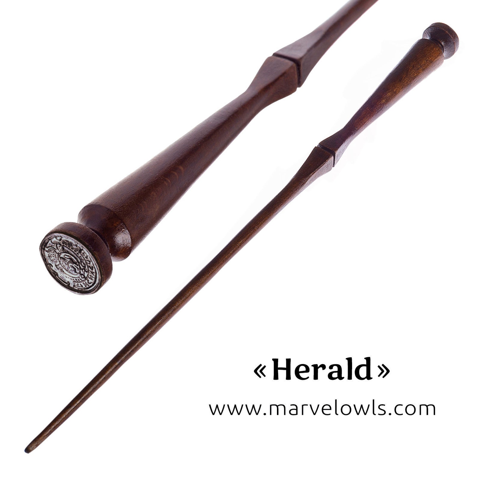 HERALD Wizard Wand Carpathian Beech Wood Metal Stamp - Etsy