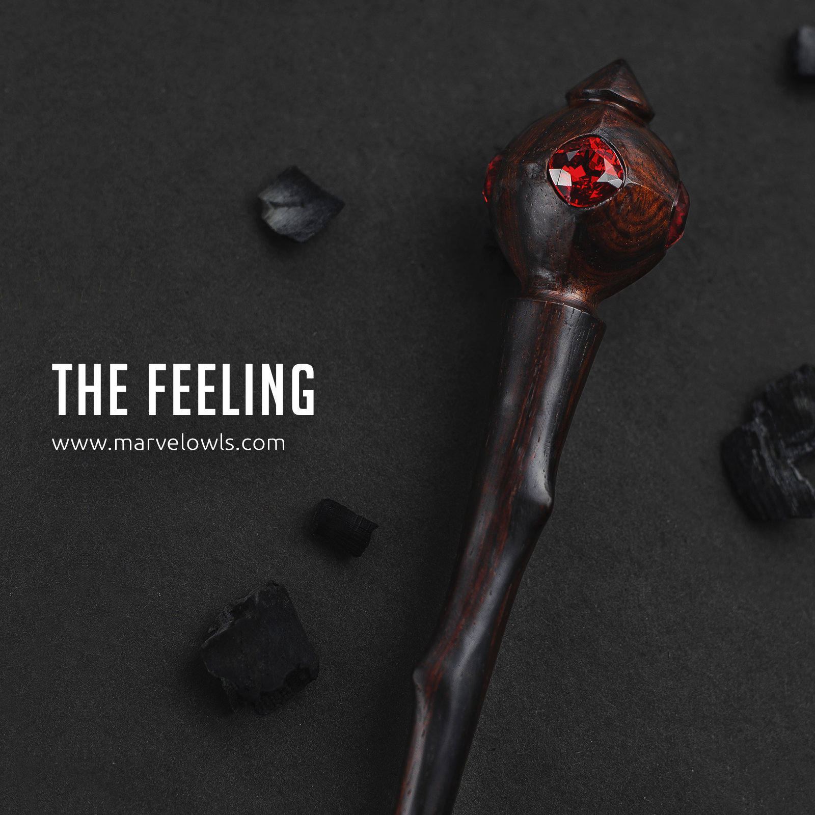 THE FEELING Wizard Wand Cocobolo Wood Swarovski Crystals | Etsy