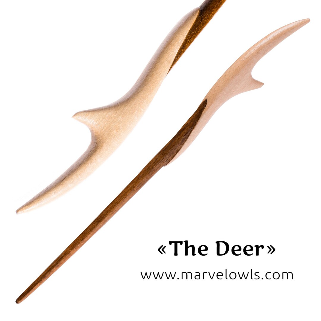 THE DEER Wizard Wand Carpathian Beech Wood 100% Handmade Marvelowls - Etsy