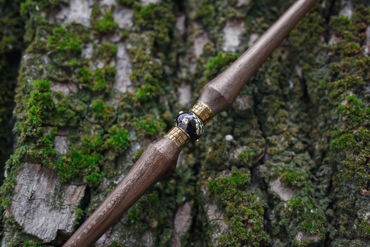 ASSUR Wizard Wand Ziricote Wood Oriental Enamel - Etsy