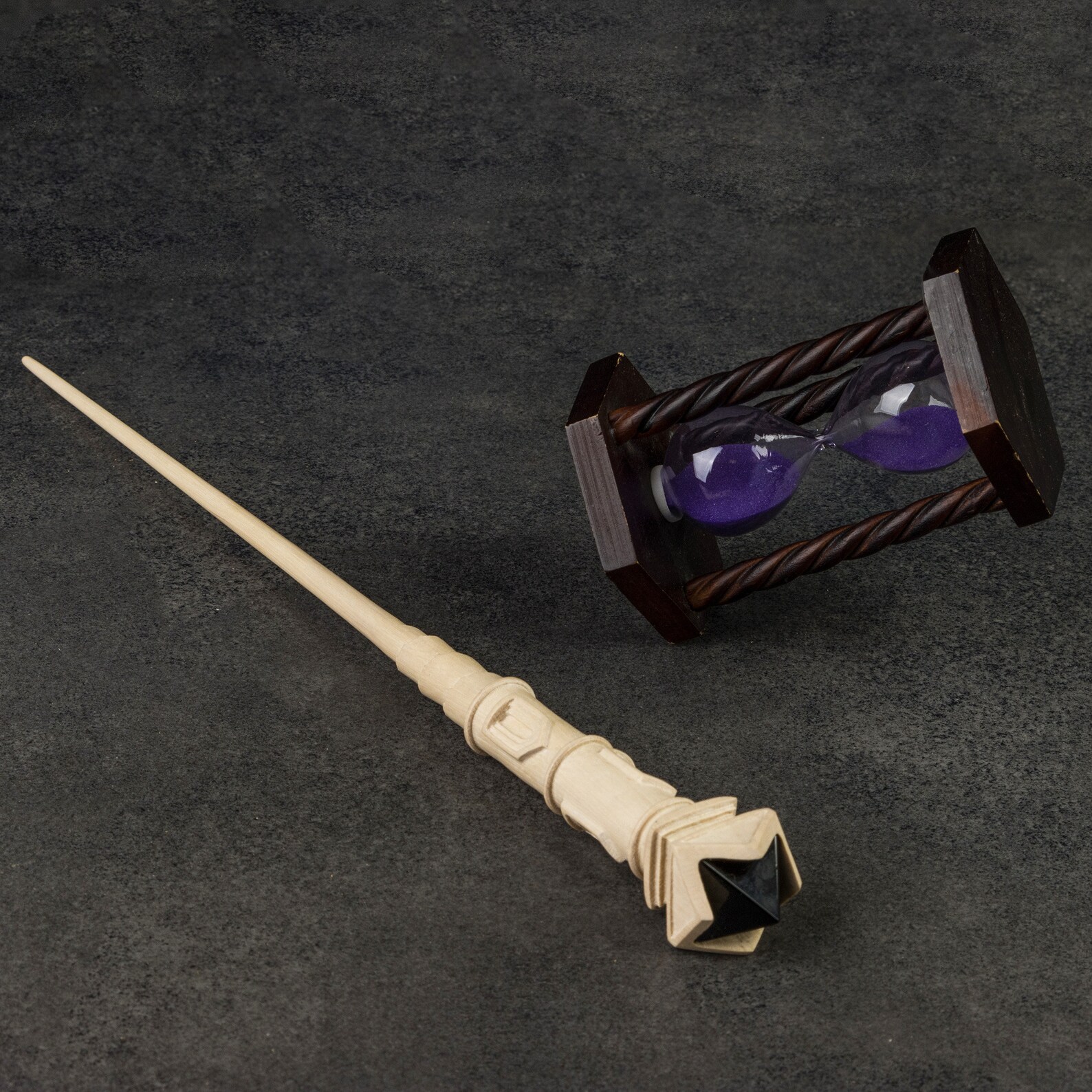 THE MIND Wizard Wand White Hornbeam Wood Black Onyx - Etsy