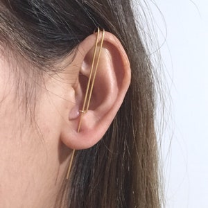 Double Stripe Ear Hook, Bar Ear Hook - Etsy