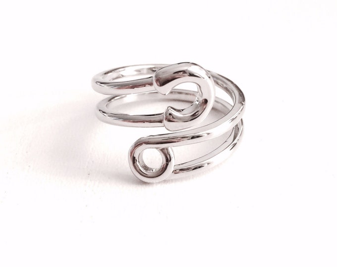 Safety Pin Ring Unisex Symbolic Ring - Etsy