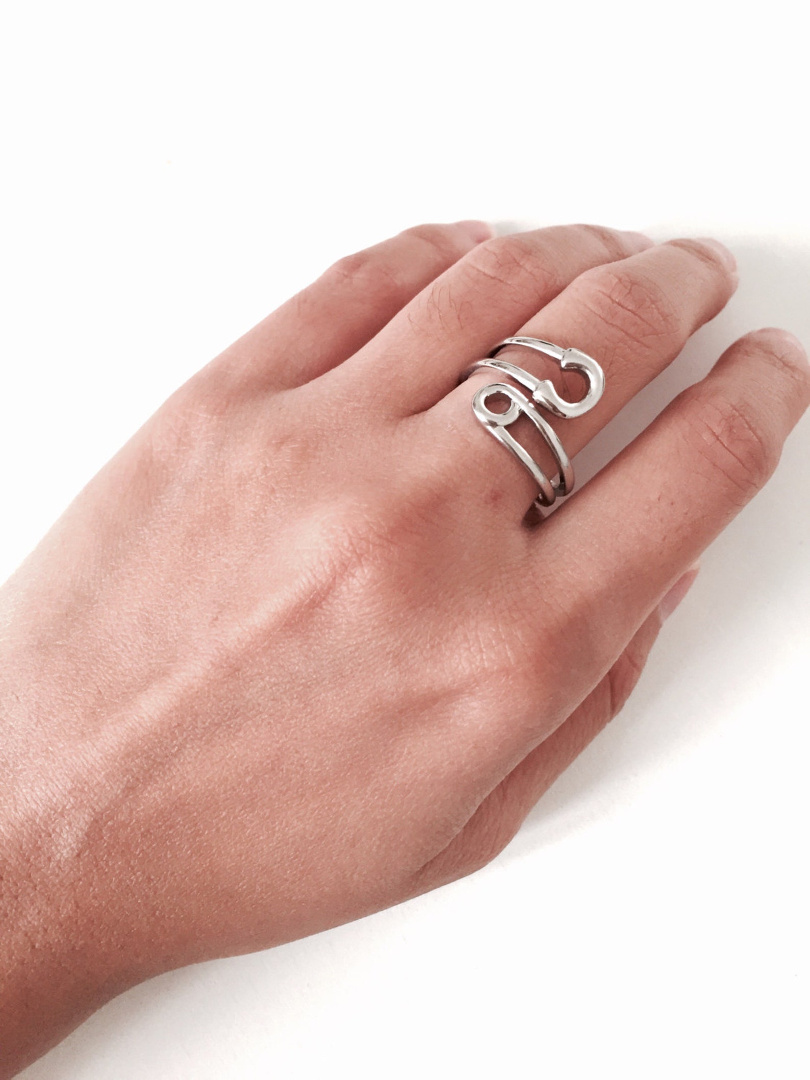 Safety Pin Ring Unisex Symbolic Ring - Etsy