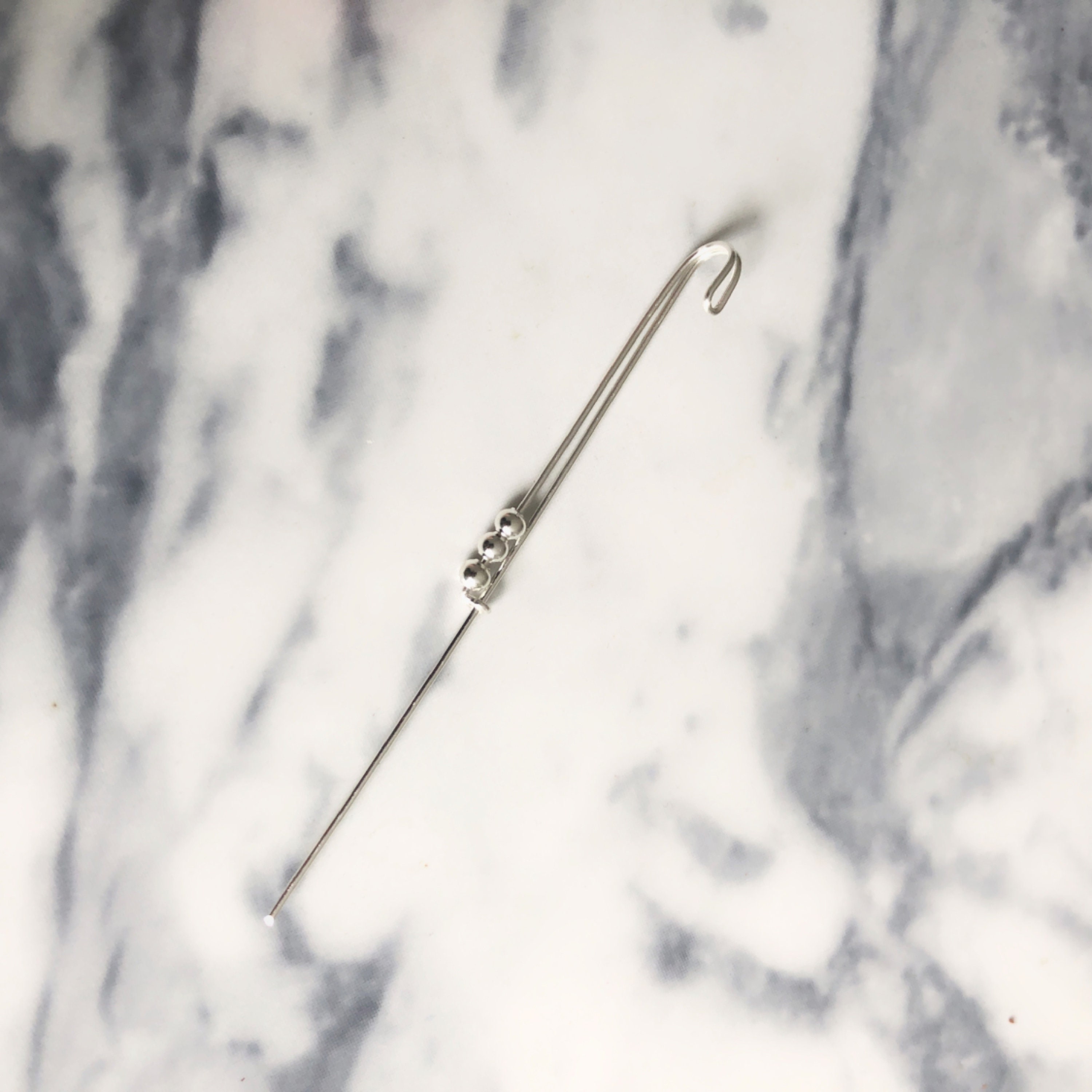 Ear Pin Hook Triple Balls Earring - Etsy