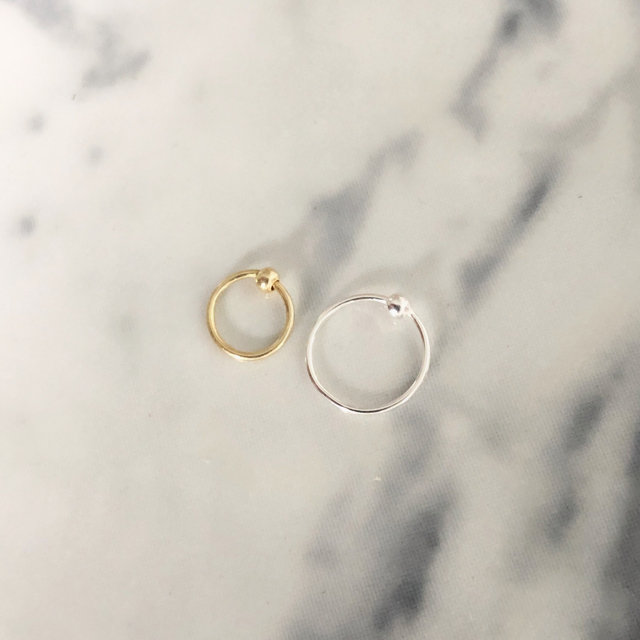 Small Hoops With Ball Closure, Sterling Silver Hoops, Tiny Hoop ...