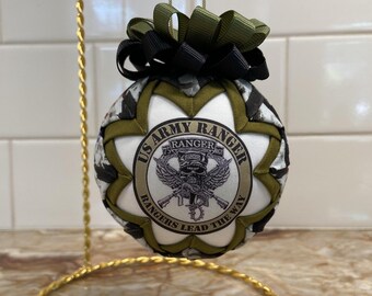 U.S. Army Ranger Veteran Ornament, Army Ranger Keepsake, Quilted ...