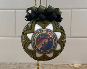 U.S. Army Ranger, Army Ranger Keepsake, Quilted Military Ornament - Etsy