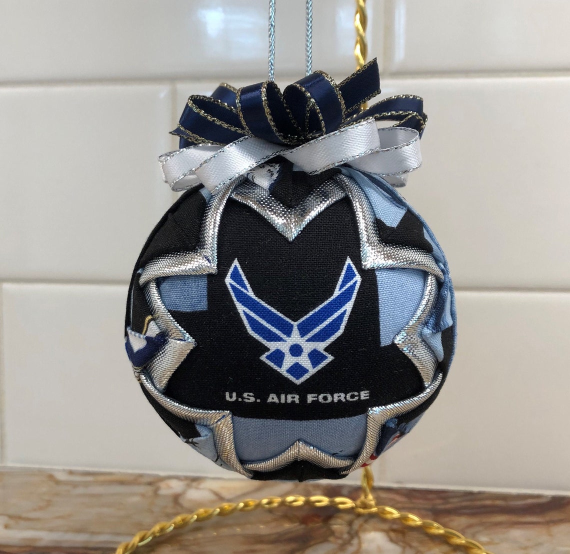 U.S. Air Force Ornament Air Force Keepsake Quilted Military | Etsy