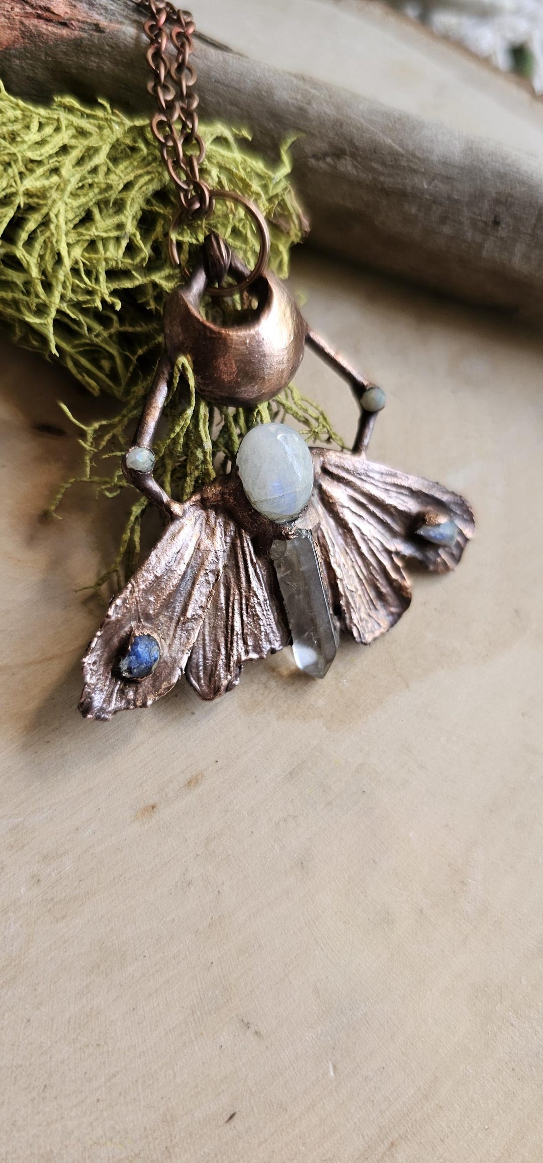 Copper Electroformed Moth Pendant - Real Preserved Moth - Insect ...