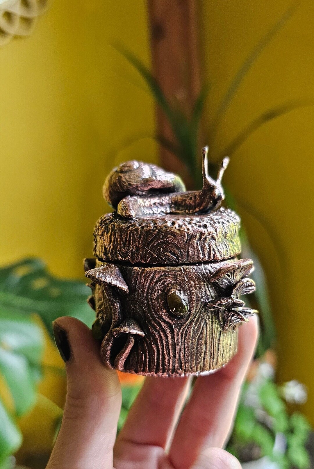 Copper Electroformed Trinket Jar Hand-sculpted Forest Stash Jar Cute ...