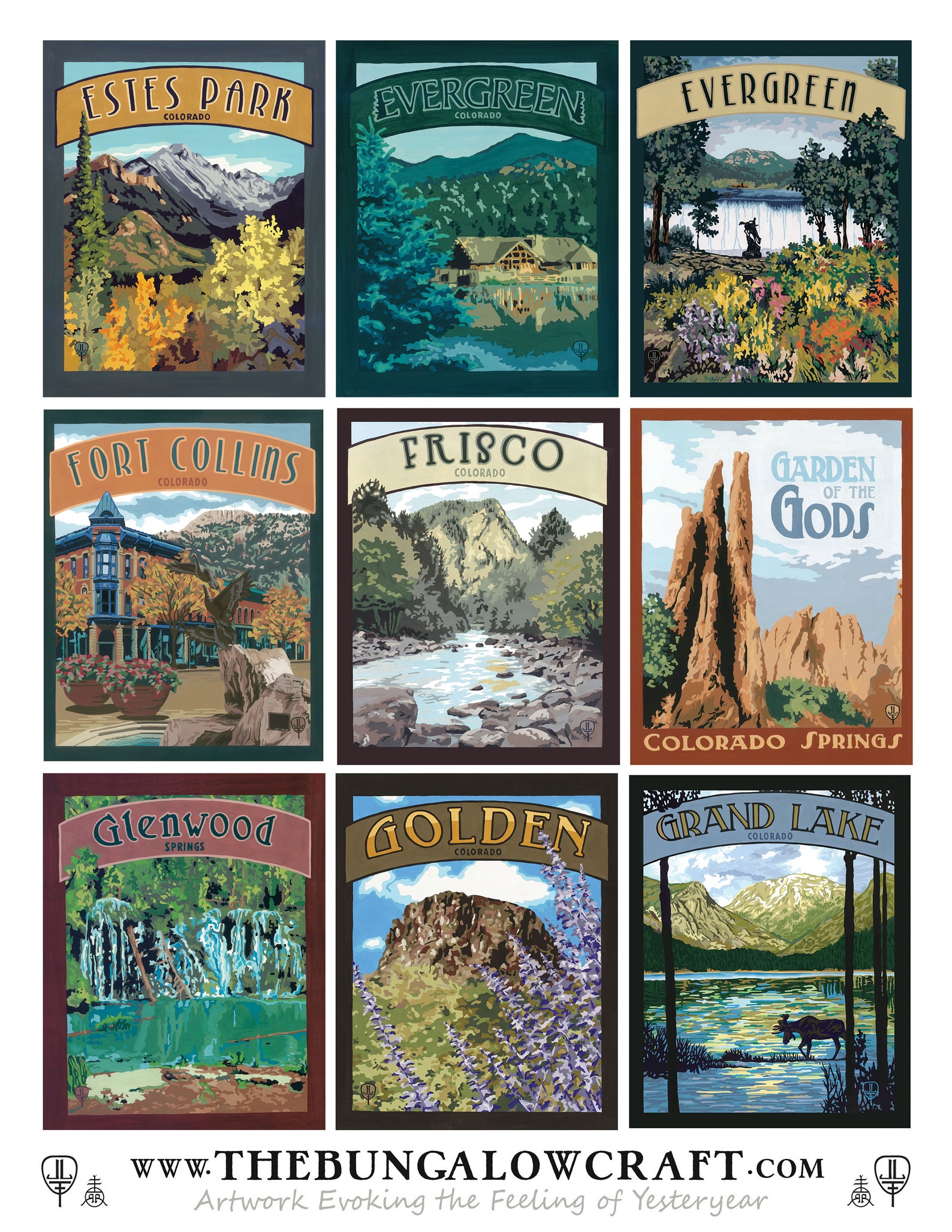 Colorado Series Magnets: Choose From 55 Paintings the - Etsy