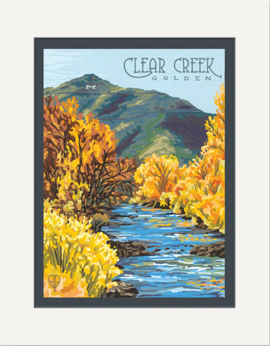 Golden - Clear Creek: Artwork by Julie Leidel - Etsy