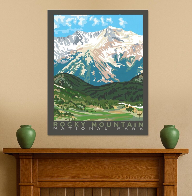 Rocky Mountain National Park Wall Art | Colorado Mountain Art Print ...