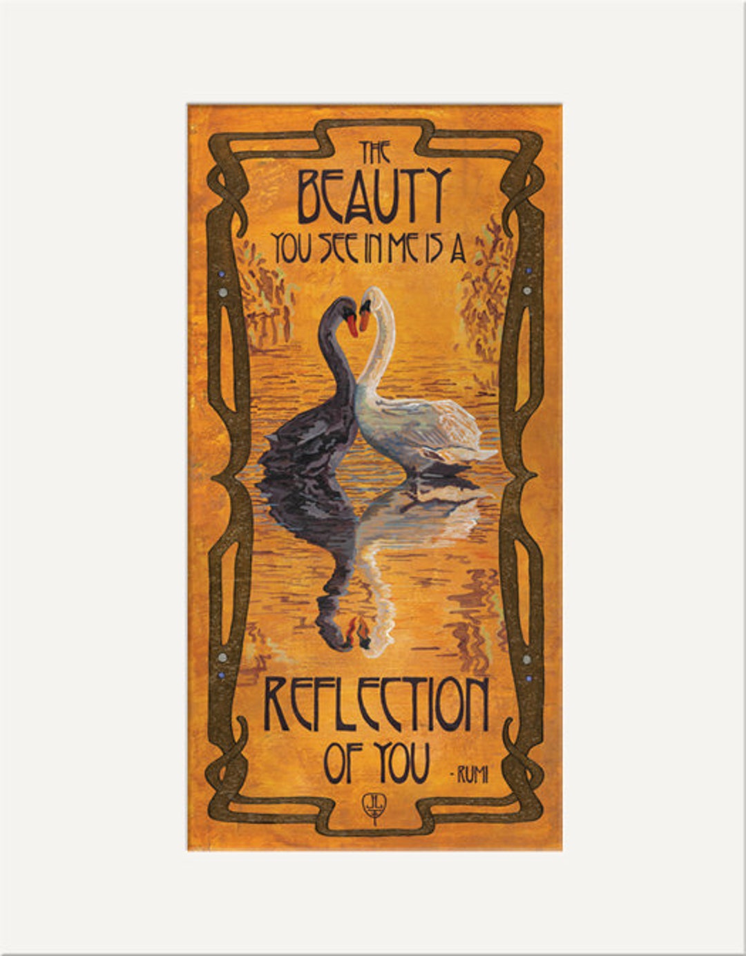 Art Nouveau Swan: Artwork by Julie Leidel - Etsy