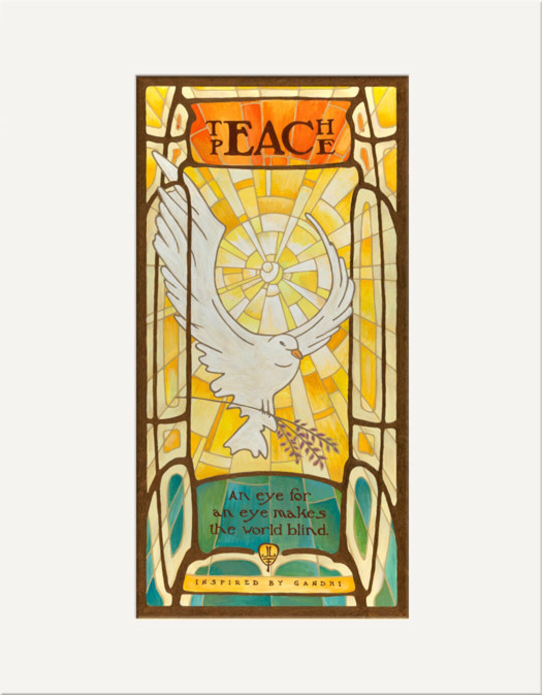 Art Nouveau Dove: Artwork by Julie Leidel - Etsy