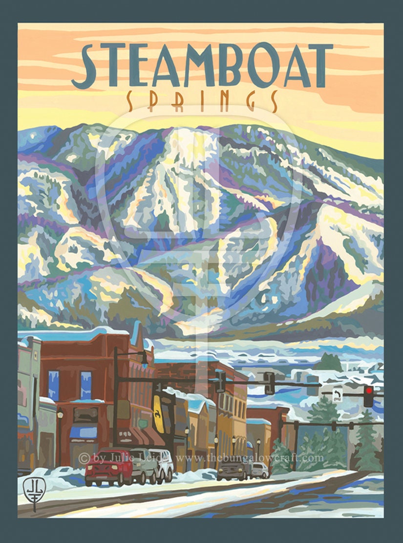 Steamboat Springs Winter: Artwork by Julie Leidel - Etsy