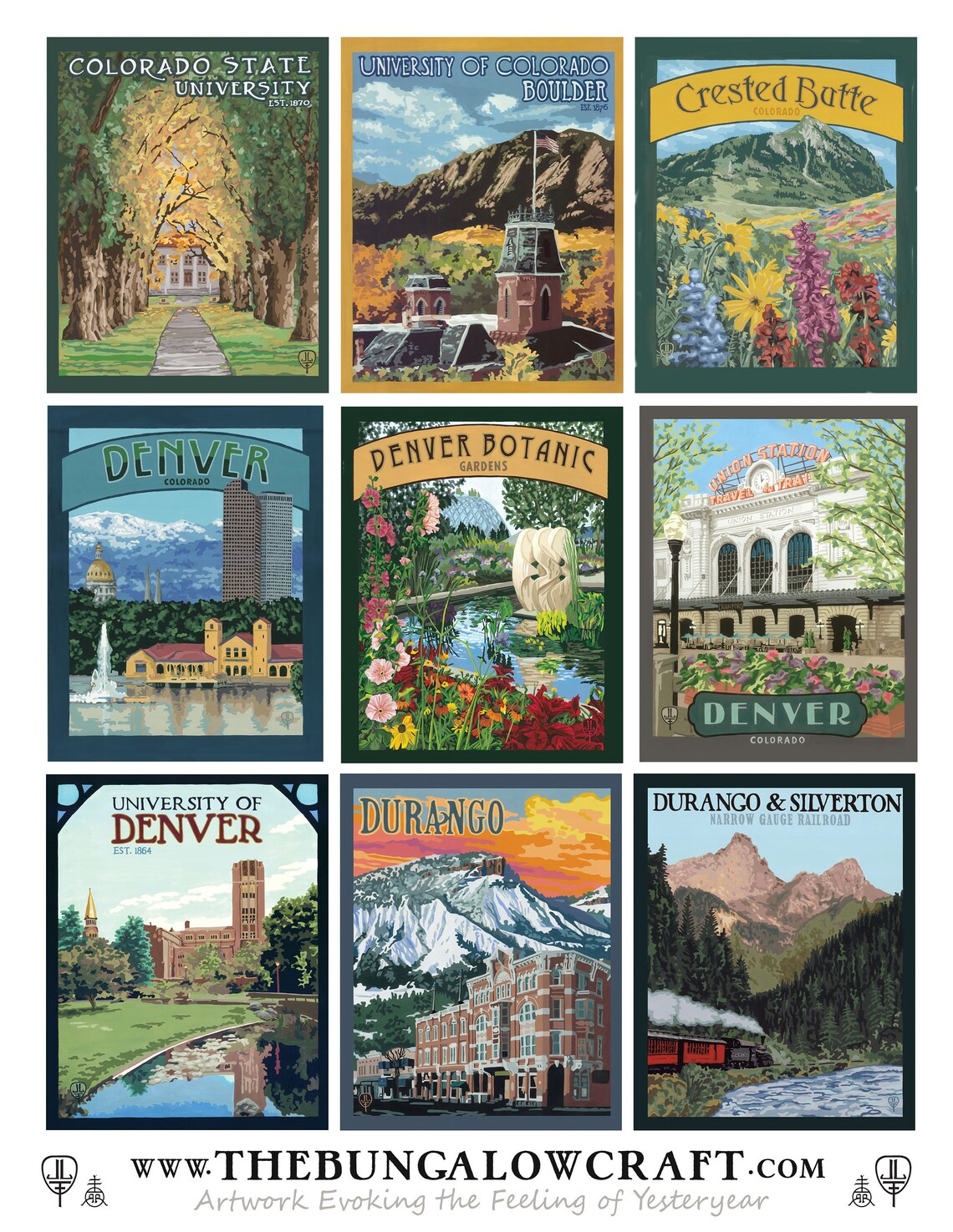 Colorado Series Magnets: Choose From 55 Paintings the - Etsy