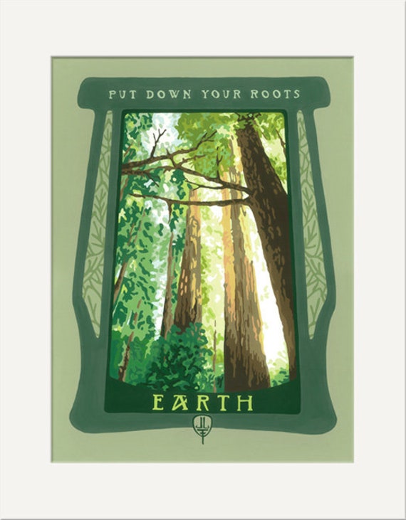 Element Earth Put Down Roots: Artwork by Julie Leidel - Etsy