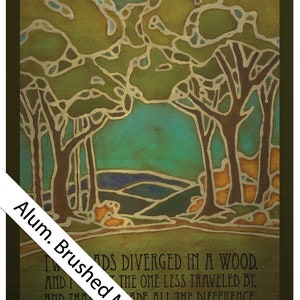 Robert Frost - Two Roads: Artwork by Julie Leidel - Etsy