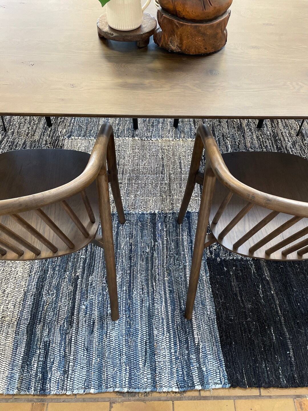 Blue Patchwork Denim Rug, Handwoven Denim Carpet 200 X 300 Cm ...