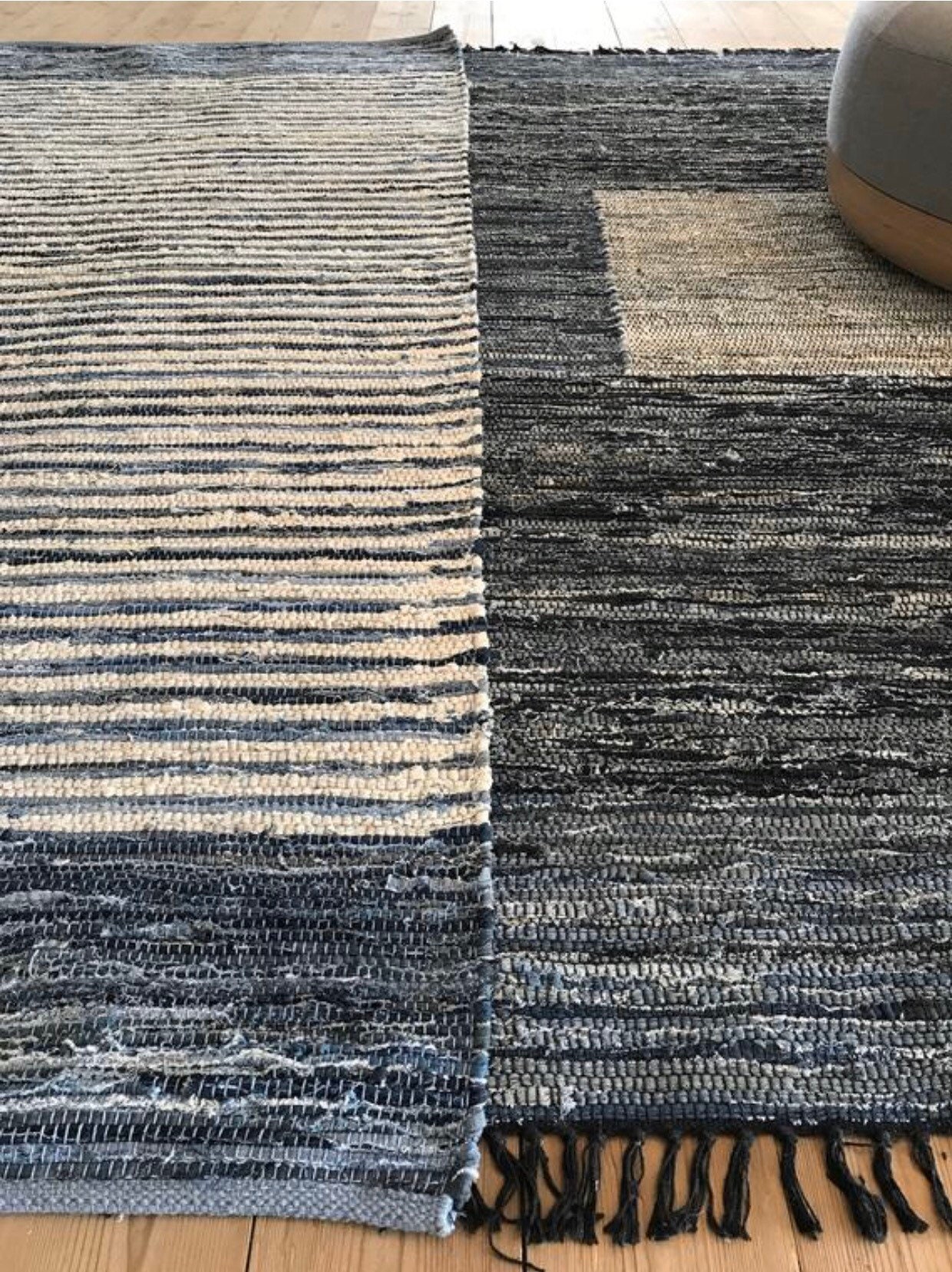 Blue Patchwork Denim Rug Handwoven Denim Carpet 200 X 300 Cm - Etsy UK