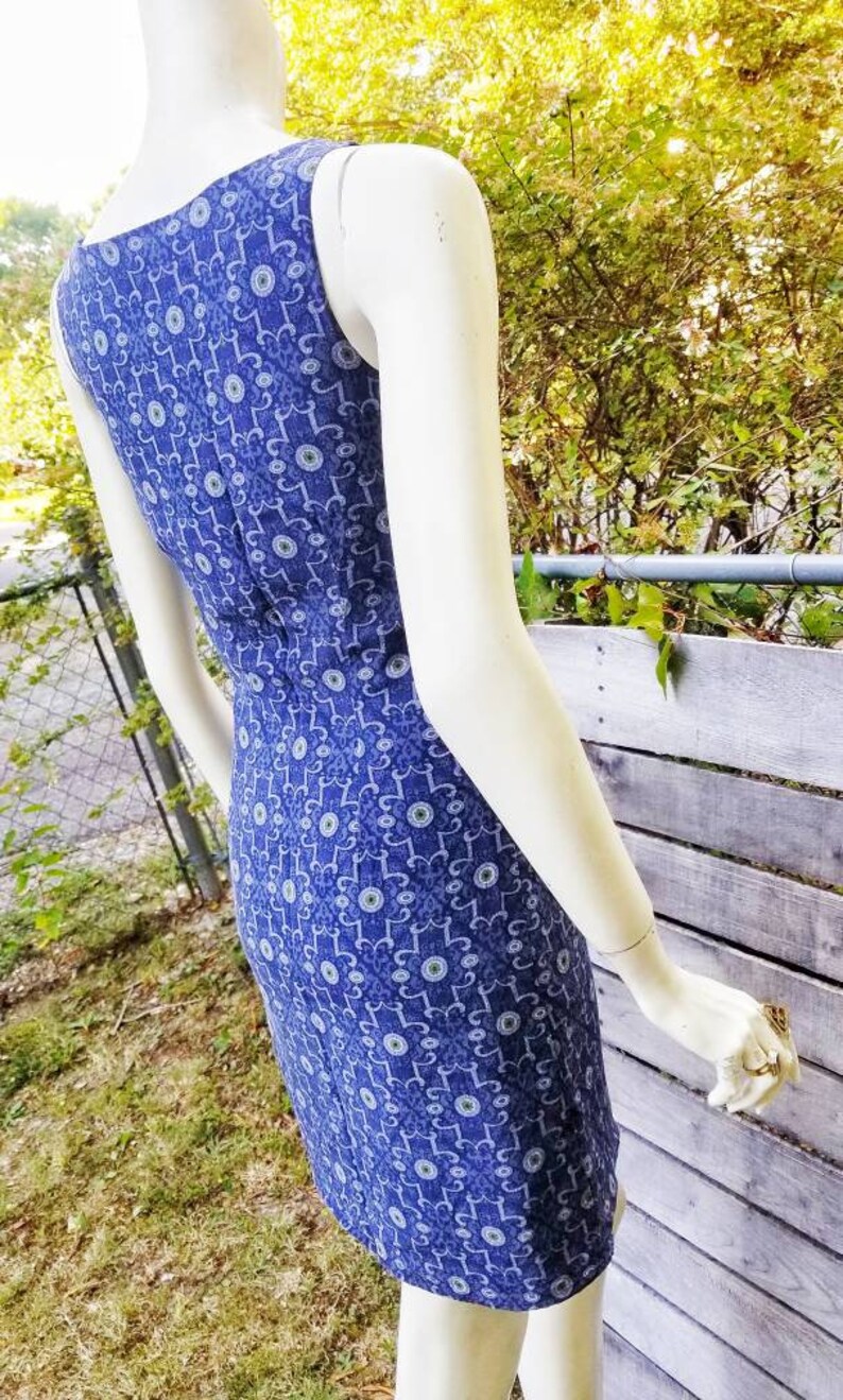 Vintage Merona Blue Silk Abstract Print Fine Straps Mini Robe - Etsy