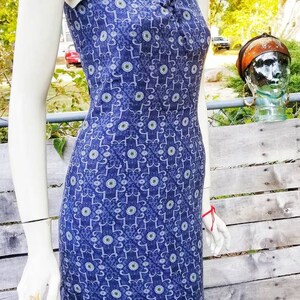 Vintage Merona Blue Silk Abstract Print Fine Straps Mini Robe - Etsy