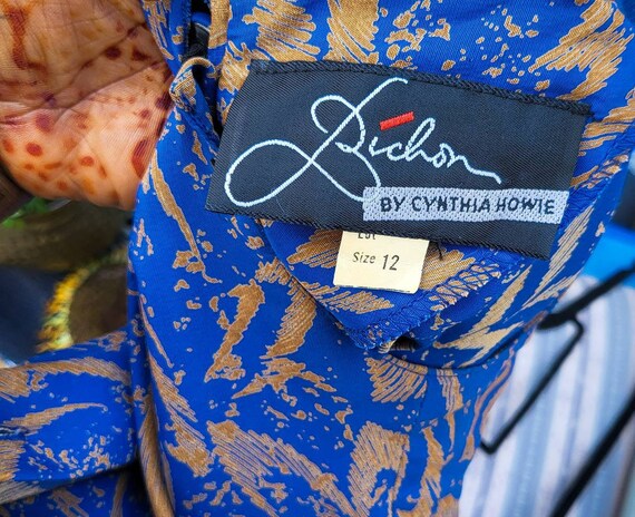 Vintage Cynthia Rowe Blue and Brown Suede Leather Lon… - Gem