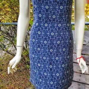 Vintage Merona Blue Silk Abstract Print Fine Straps Mini Robe - Etsy