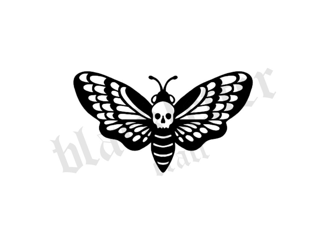 Deaths Head Moth Vinyl Decal Sticker Gothic - Etsy