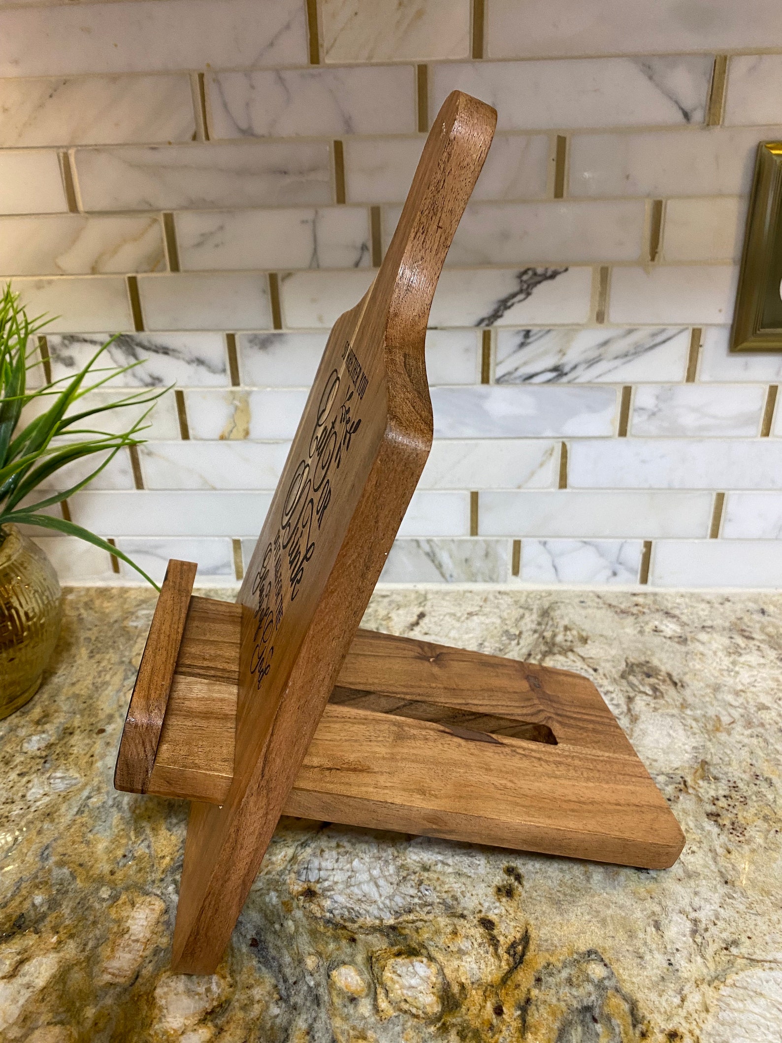 Recipe Book Holder | Cookbook Stand | Wooden Cookbook Stand | iPad ...