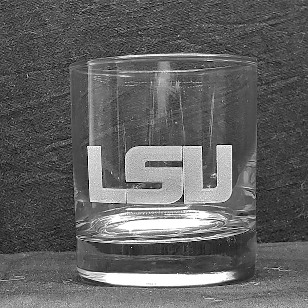Lsu Whiskey Glass - Etsy
