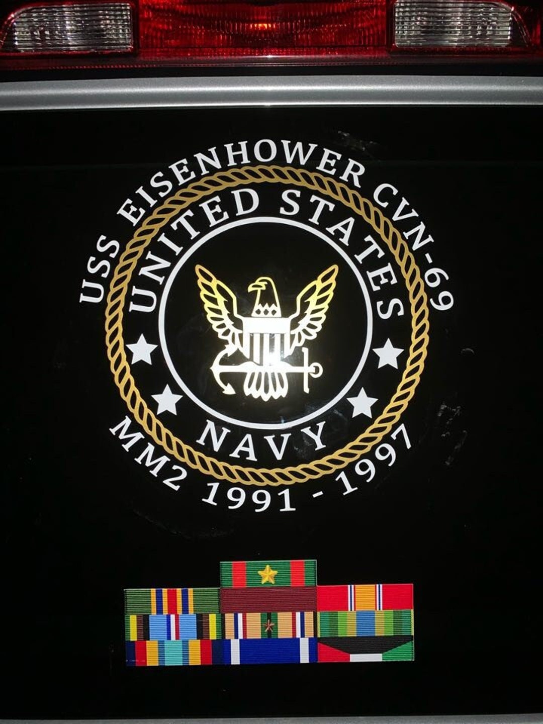 Personalized Navy Window Decals - Etsy