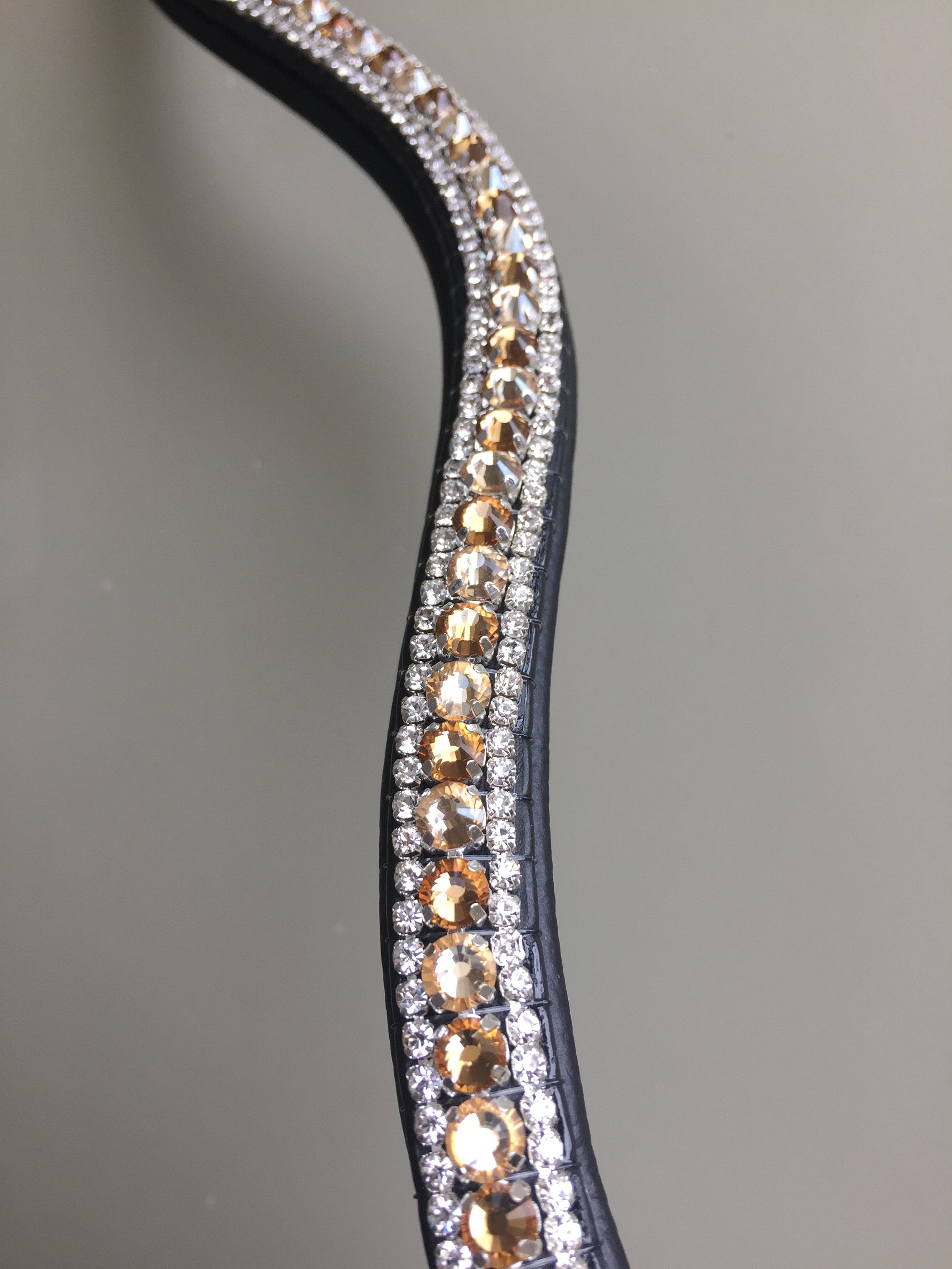 Custom 3 Row Skinny Mega Bling Crystal Browband - Etsy