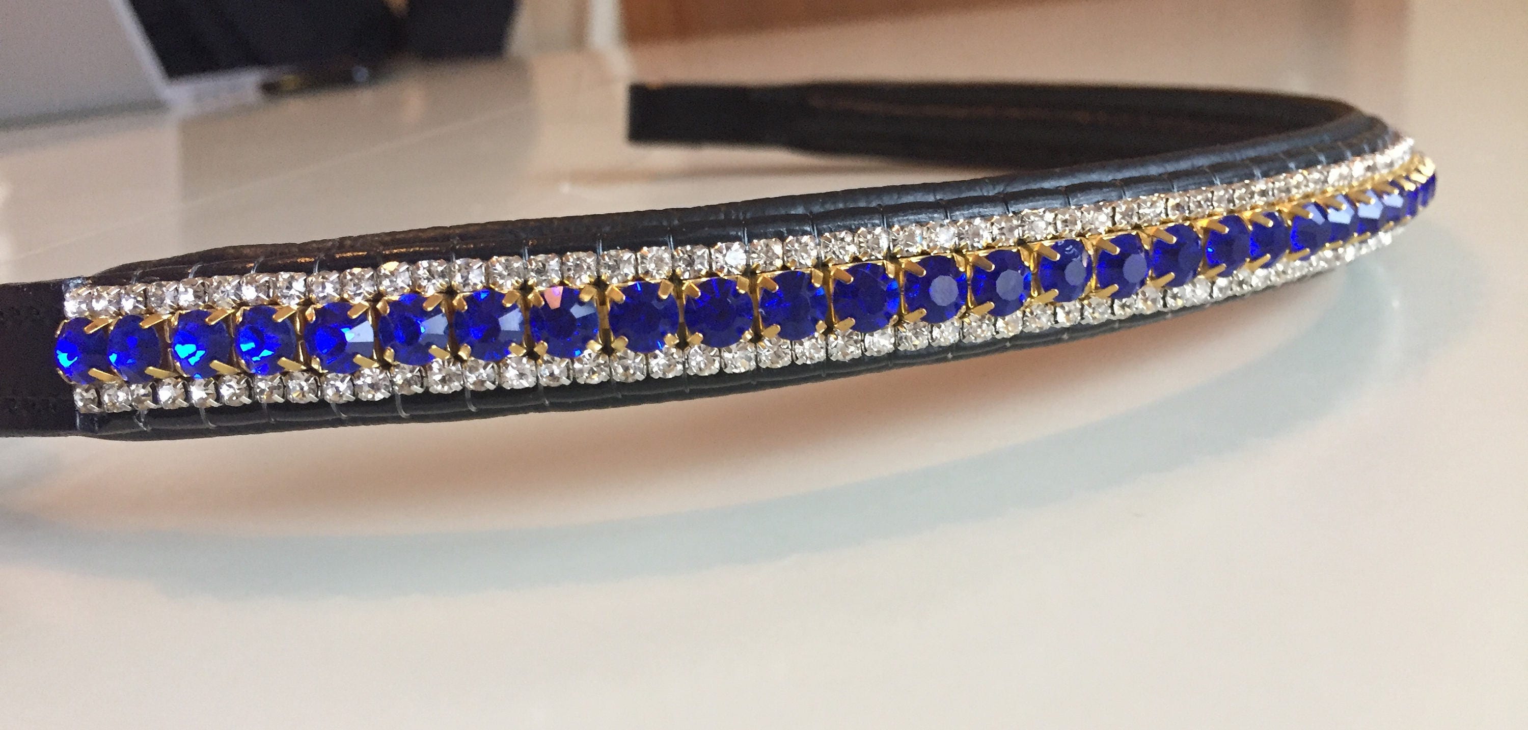 Custom 3 Row Skinny Mega Bling Crystal Browband - Etsy