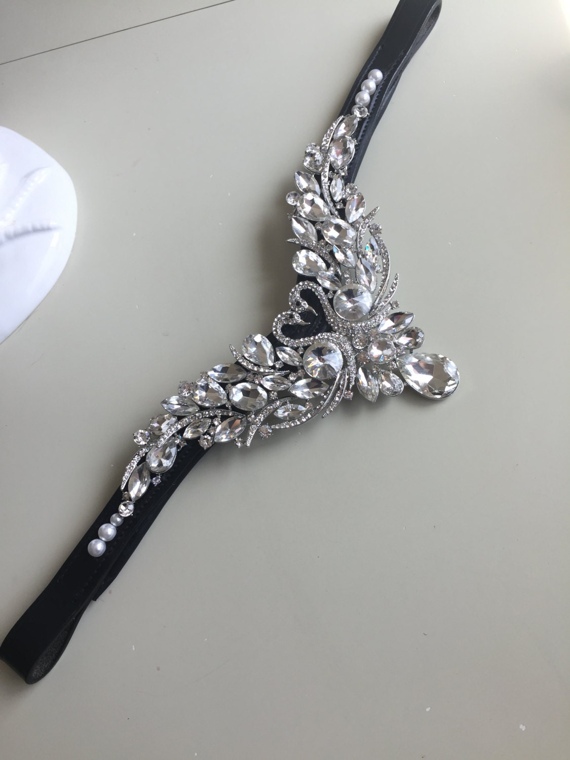 Custom Crystal Bling Swan Browband - Etsy Canada